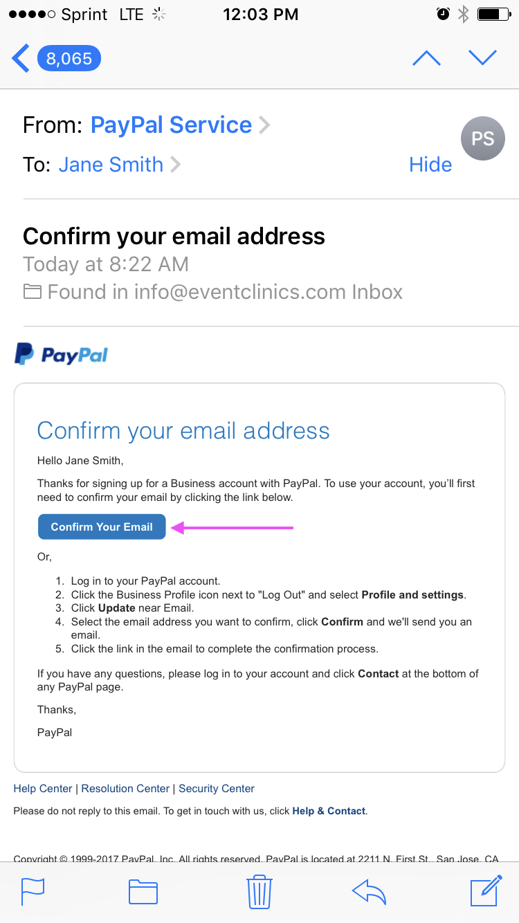 EmailConfirmationMessage_PayPal | STRIDER