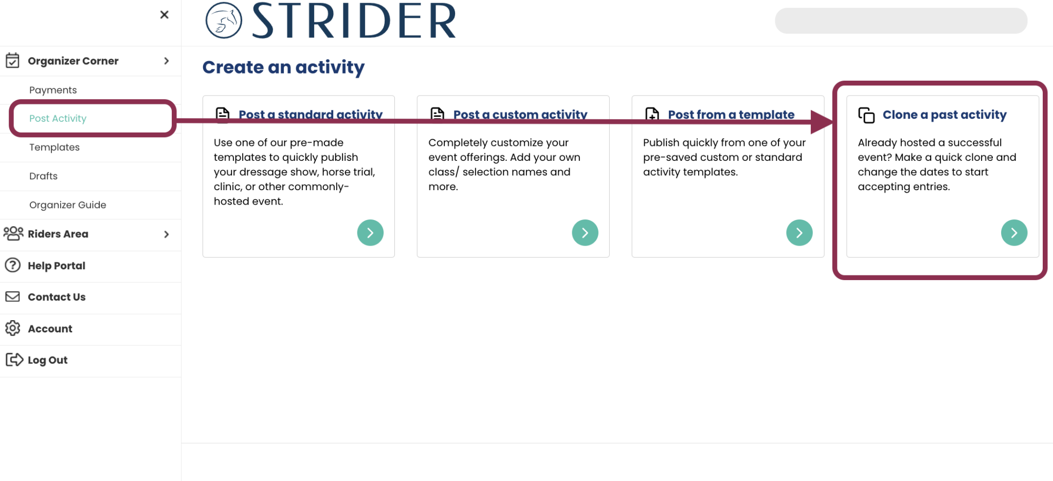 How To Clone A Prior Activity [StriderGold Feature] | STRIDER