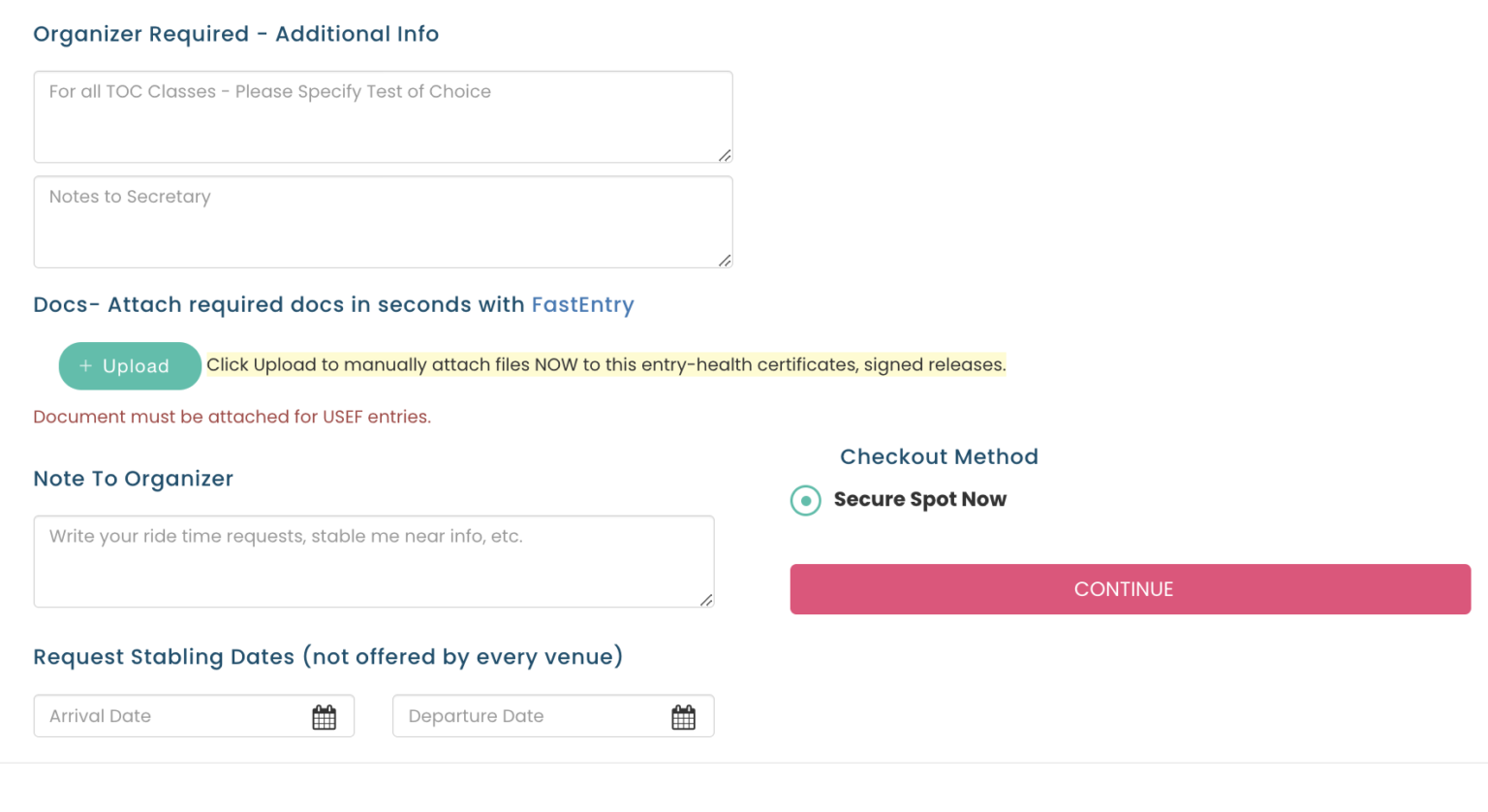 Documents Required | STRIDER