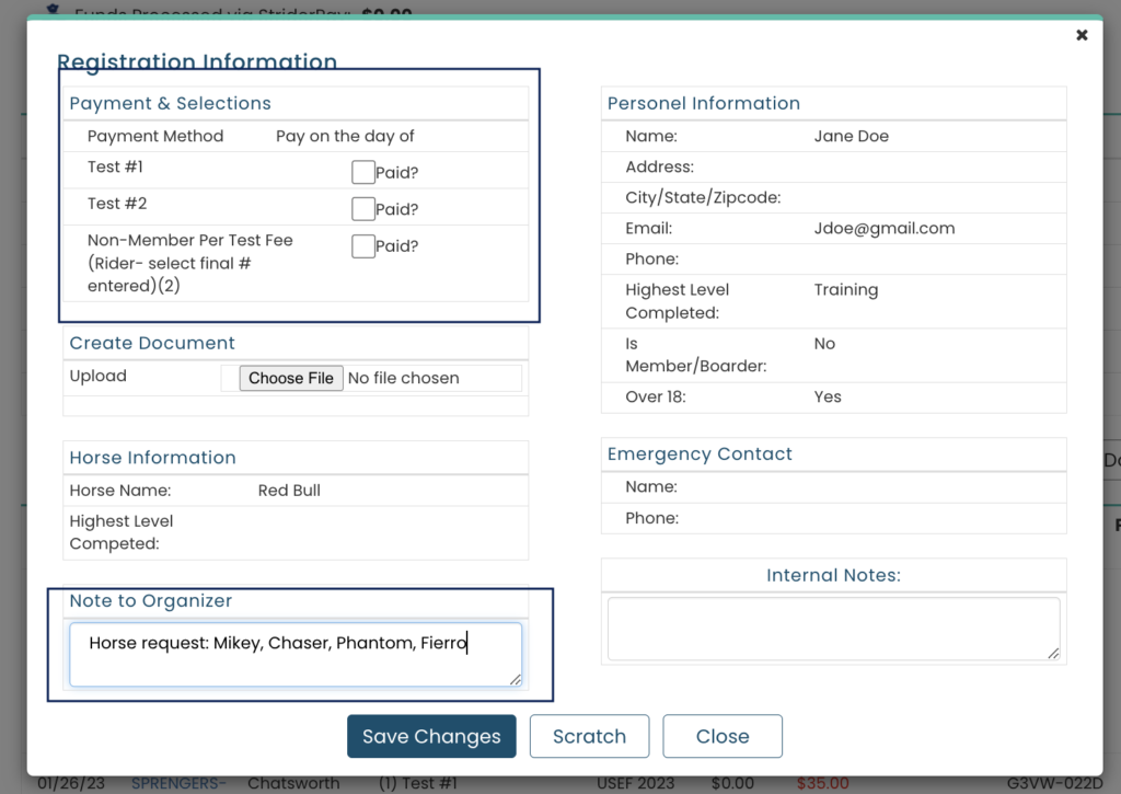 Managing Rider Entries & Requests | STRIDER