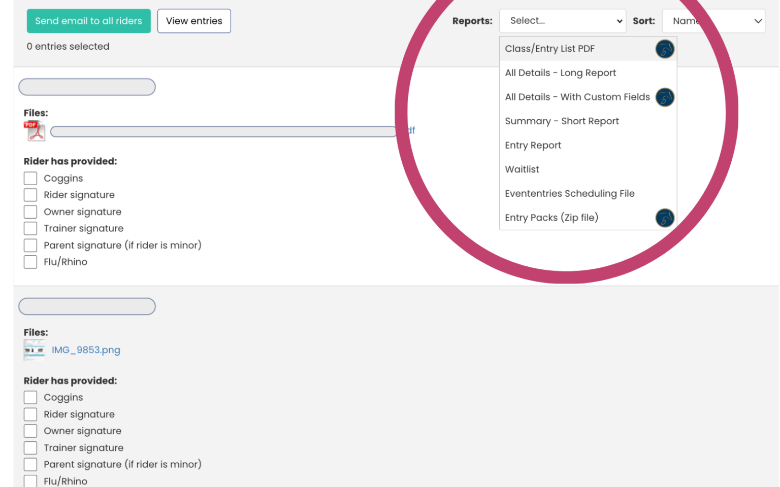 Sample Organizer Reports- The Strider Platform | STRIDER